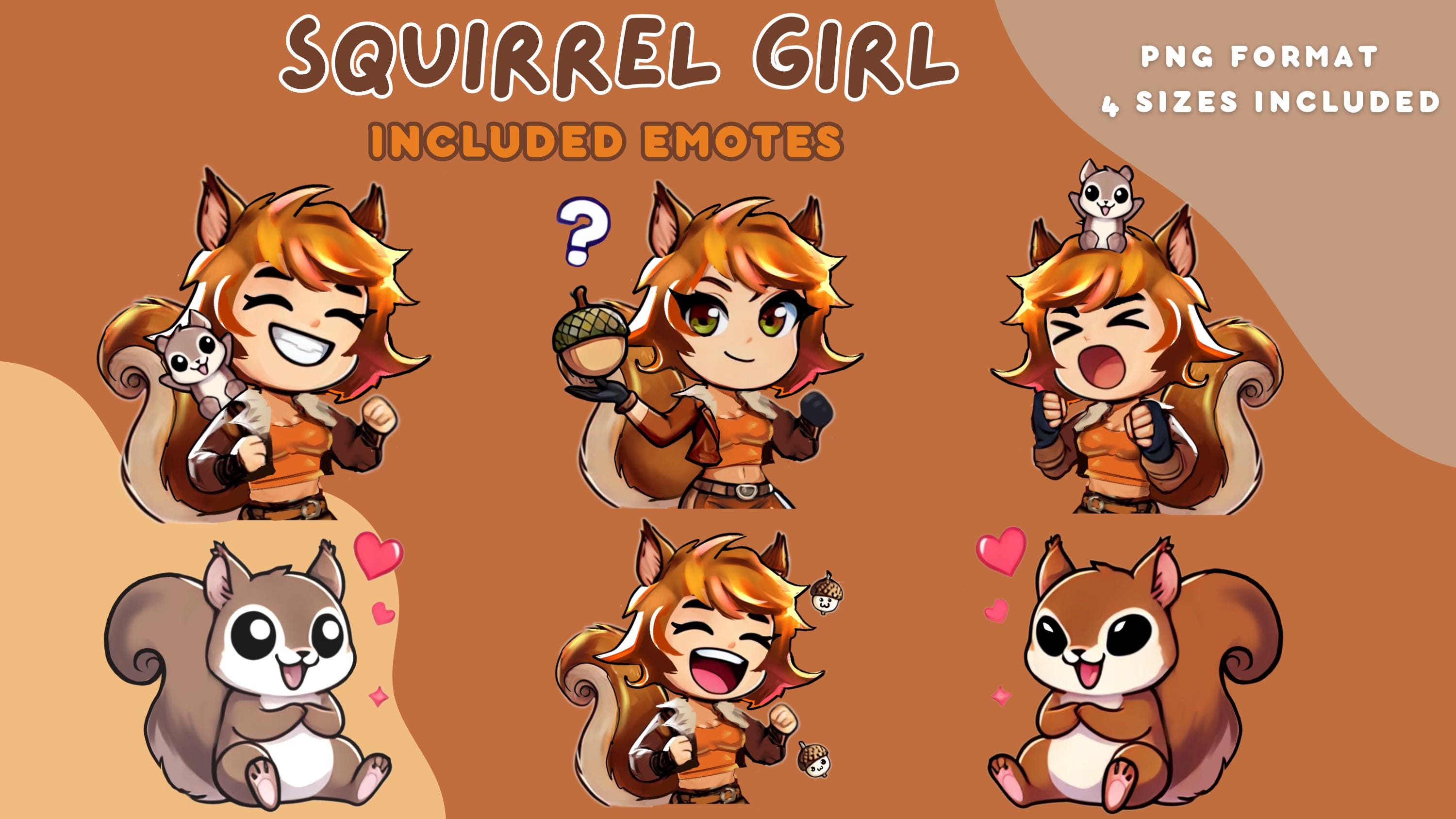 Squirrel Girl Marvel Rivals Twitch Emotes | Instant Digital Download ...