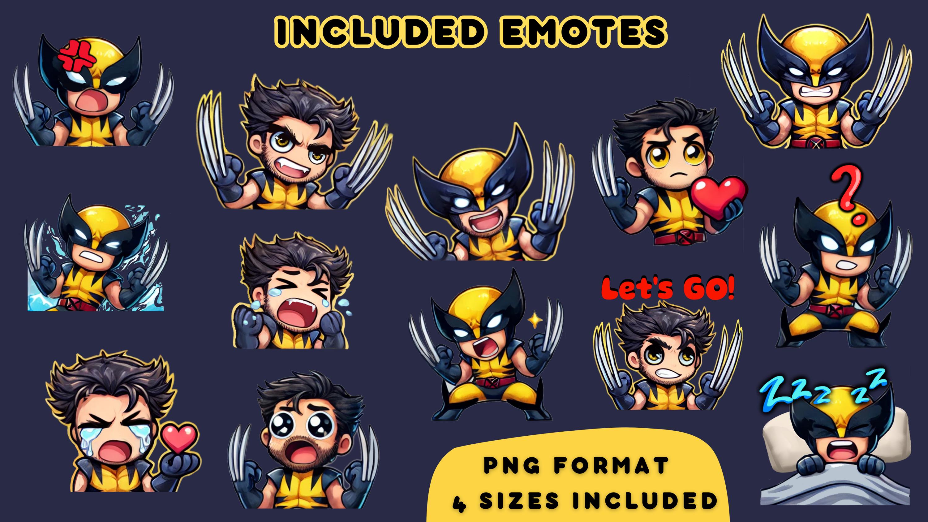 Wolverine-inspired Twitch Emotes: Ferocious Reactions (digital Download ...