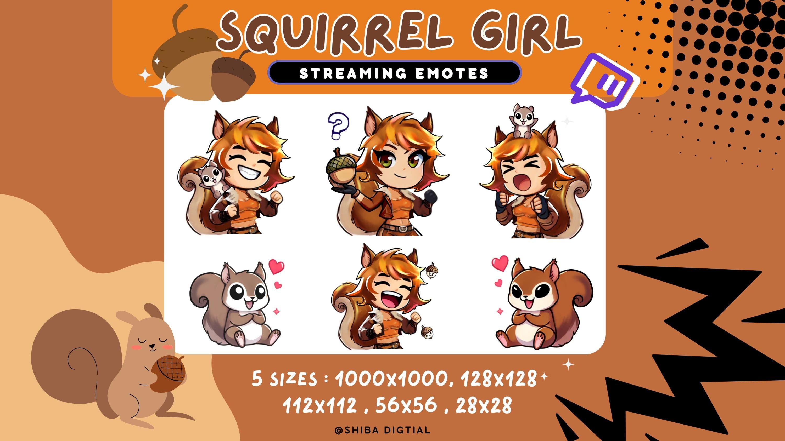 Squirrel Girl Rivals Twitch Emotes | Fun, Quirky & Heroic Digital ...