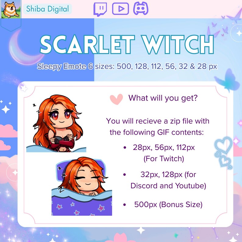 Animated Scarlet Witch Emote: Twitch & Discord Gamer Meme (6 GIF Sizes ...