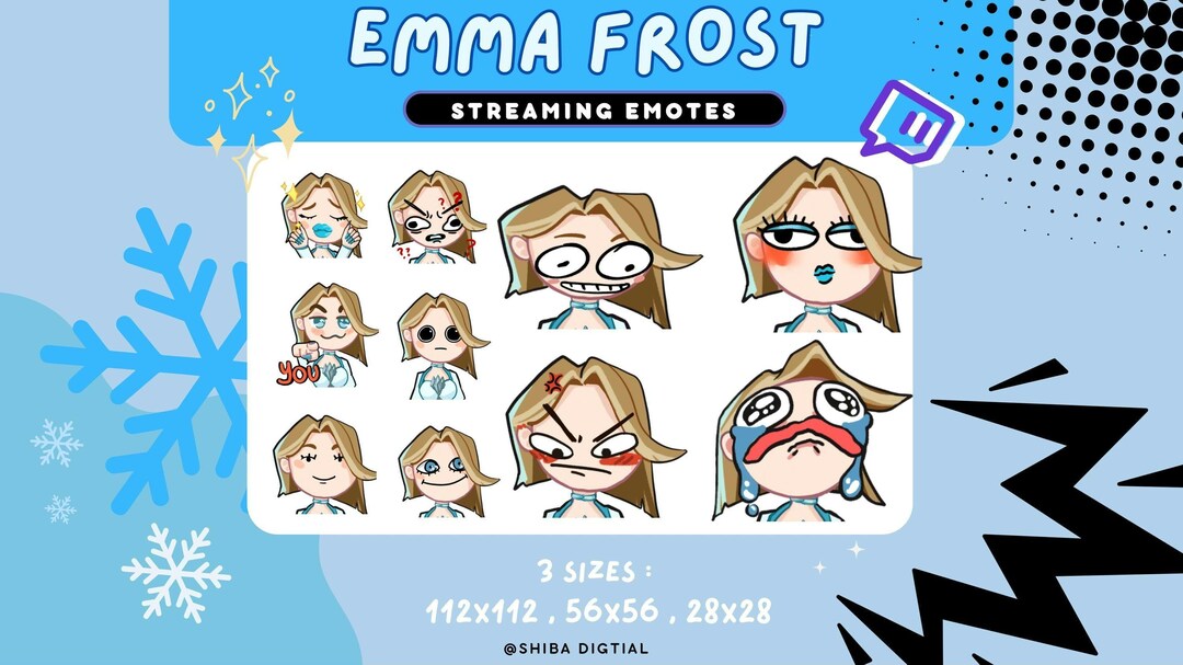 Emma Frost Twitch Emotes: Marvel Rivals, Quirky Streamer Emote Bundle ...