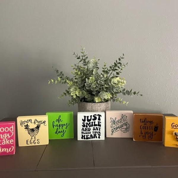 Wood Word Blocks - Etsy