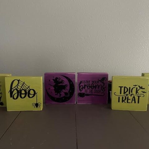 Halloween Word Block - Etsy