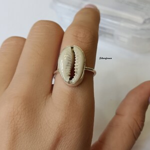 Natural Money Cowrie Sea Shell Ring, Handmade Ring, Gift Ring, Natural ...