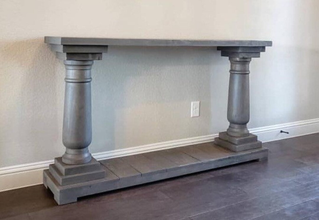 Balustrade Console Entry Accent Table Handmade Solid Wood - Etsy