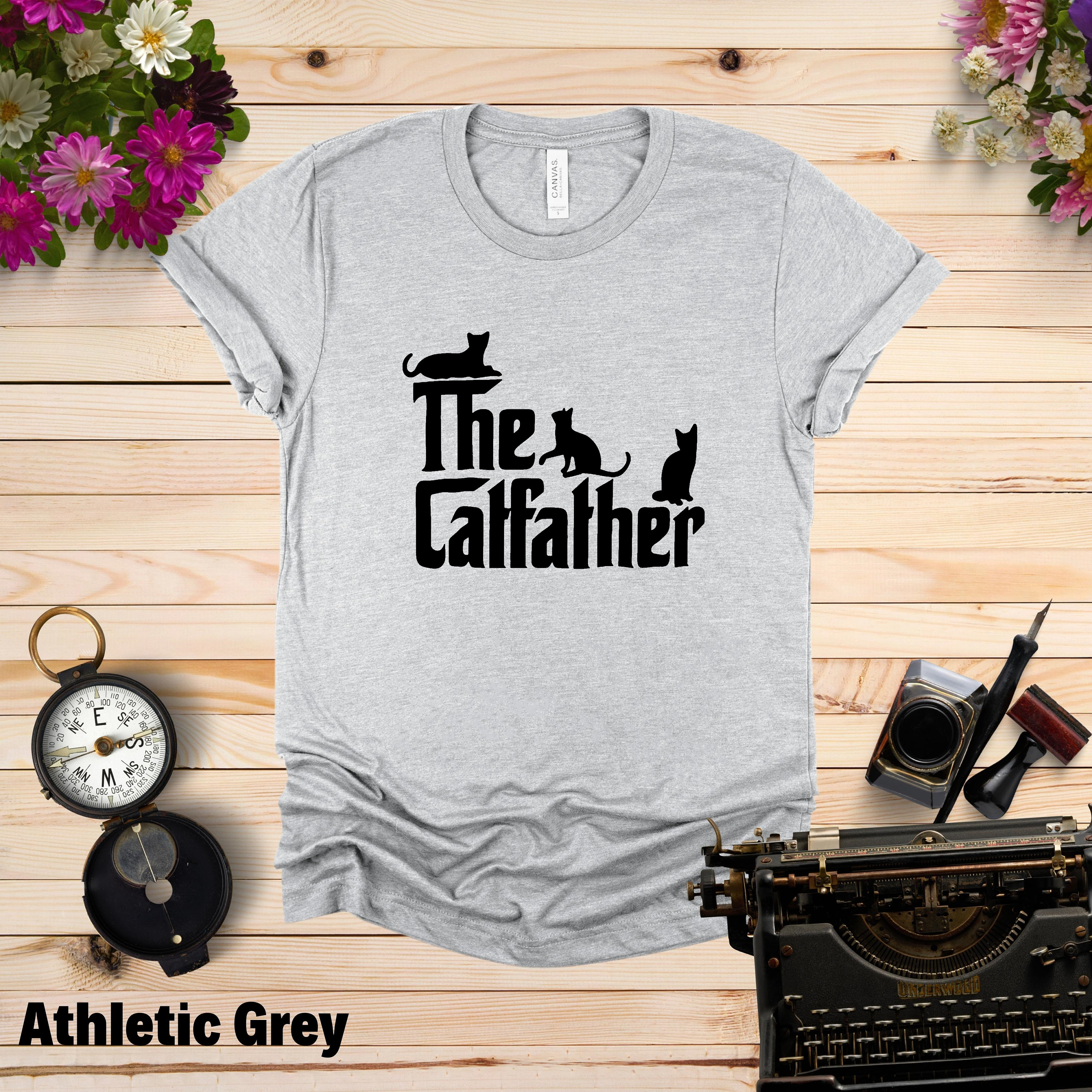 The Catfather Shirt, Funny Cat Dad T Shirt, Funny Cat T Shirts for Men ...