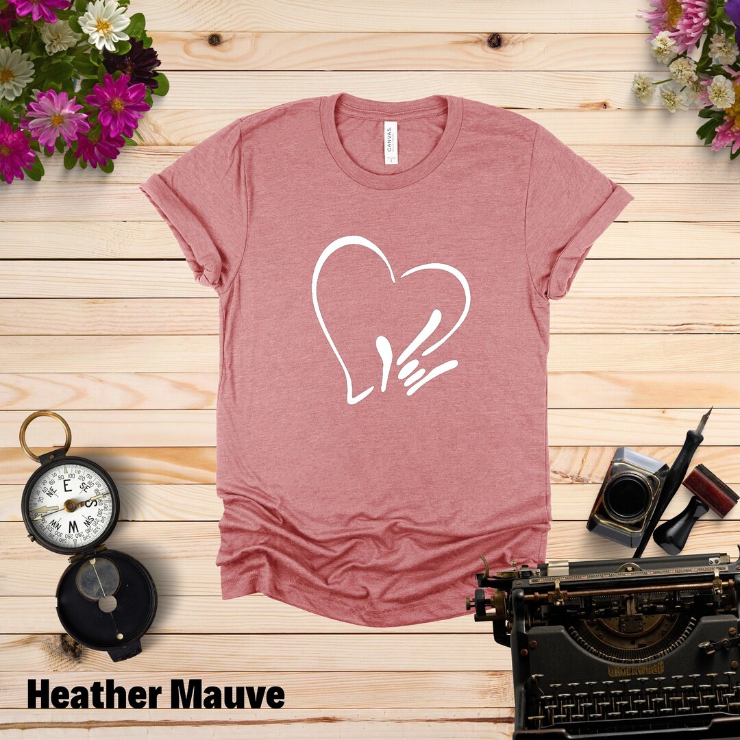 Sign Language, I Love You Heart Shirt, ASL Love T-shirt, American Sign ...