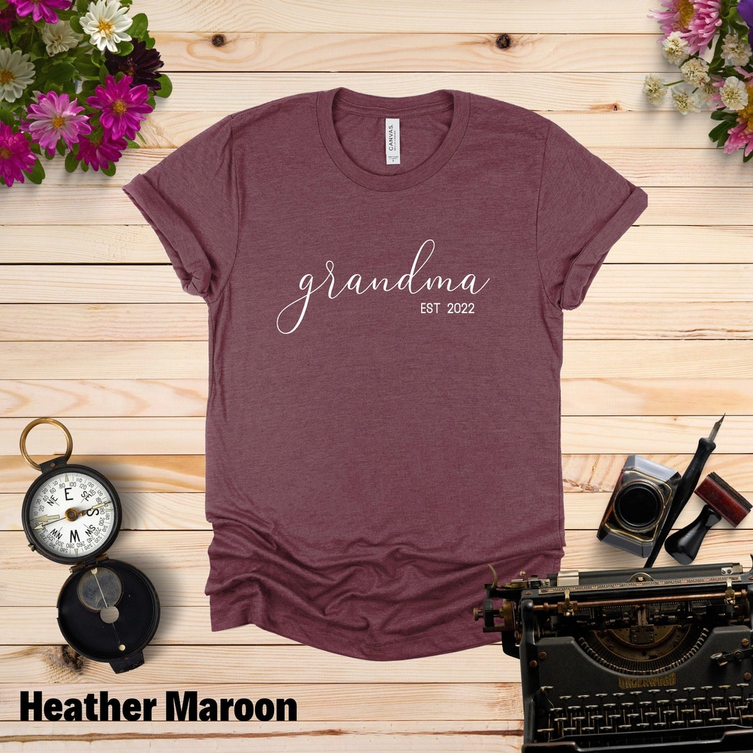 Custom Grandma Shirt, Grandma Established Shirt, Grandma Birthday Gift ...