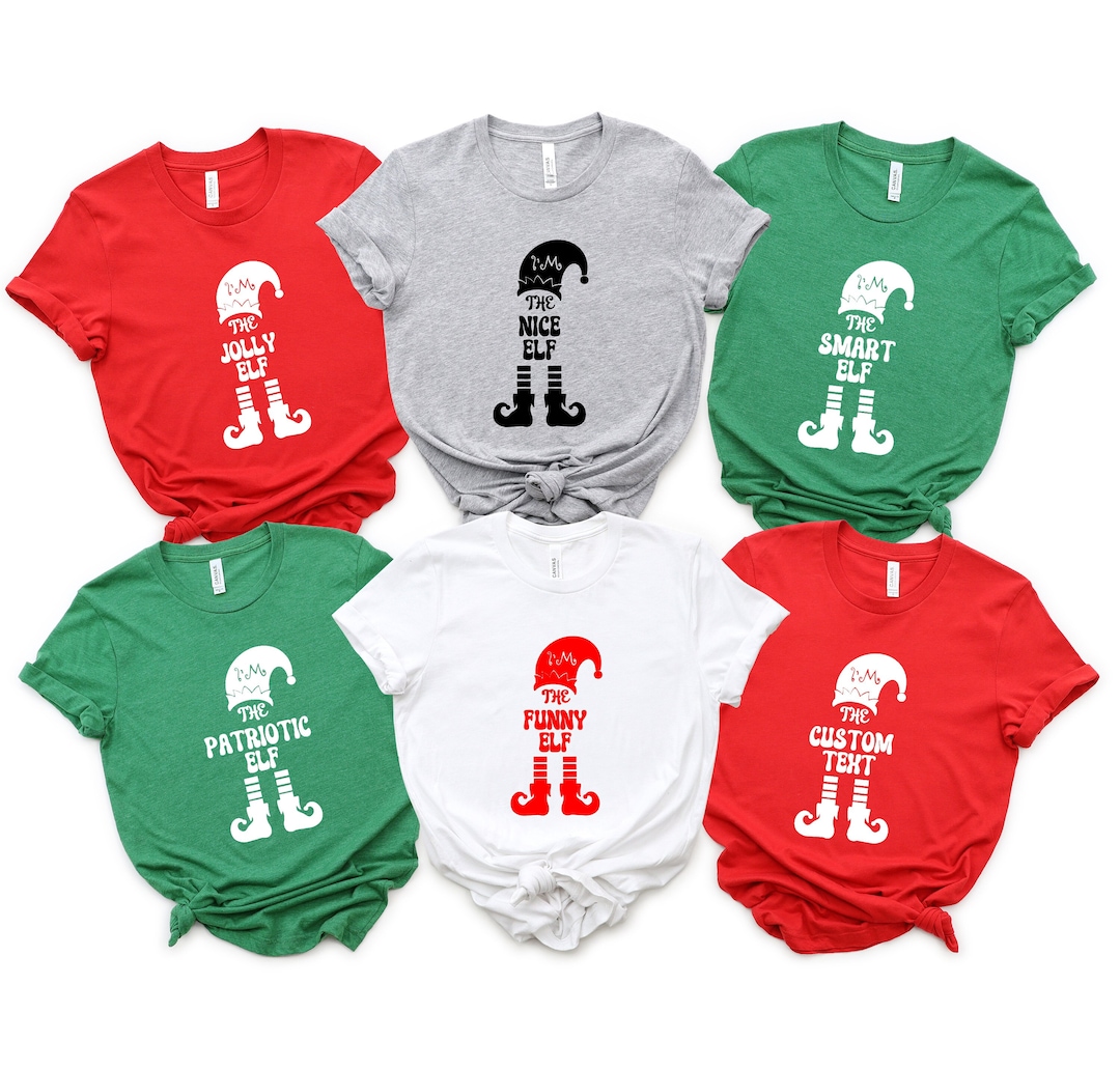 Personalized Christmas Elf Shirt, Custom Elf Family Tee, Funny Elf ...