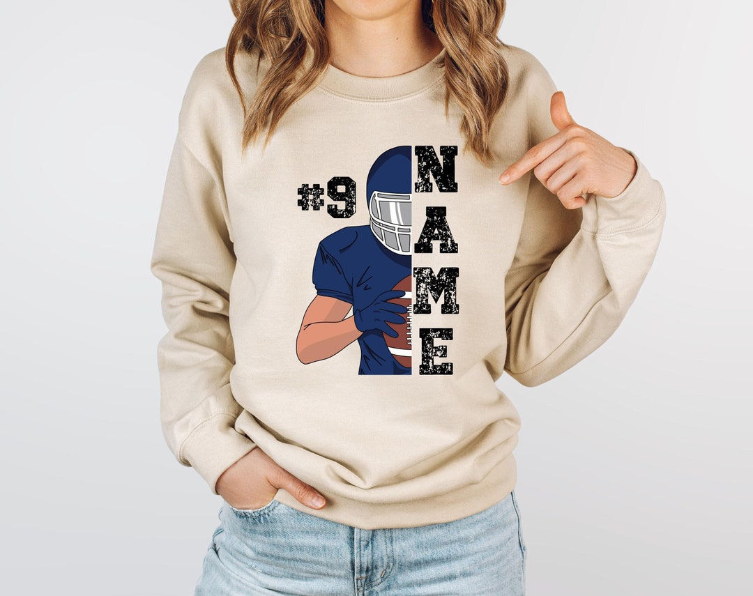 Your Name Football Sweatshirt, Customized Football Shirt Football ...