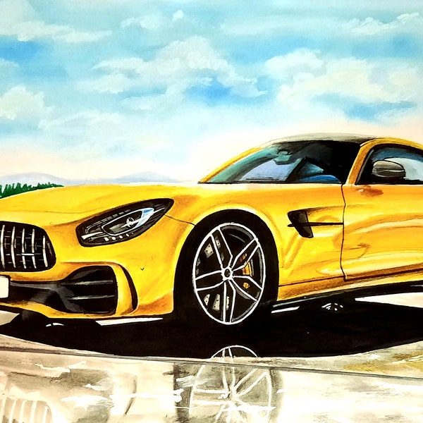 Mercedes Amg Drawing - Etsy