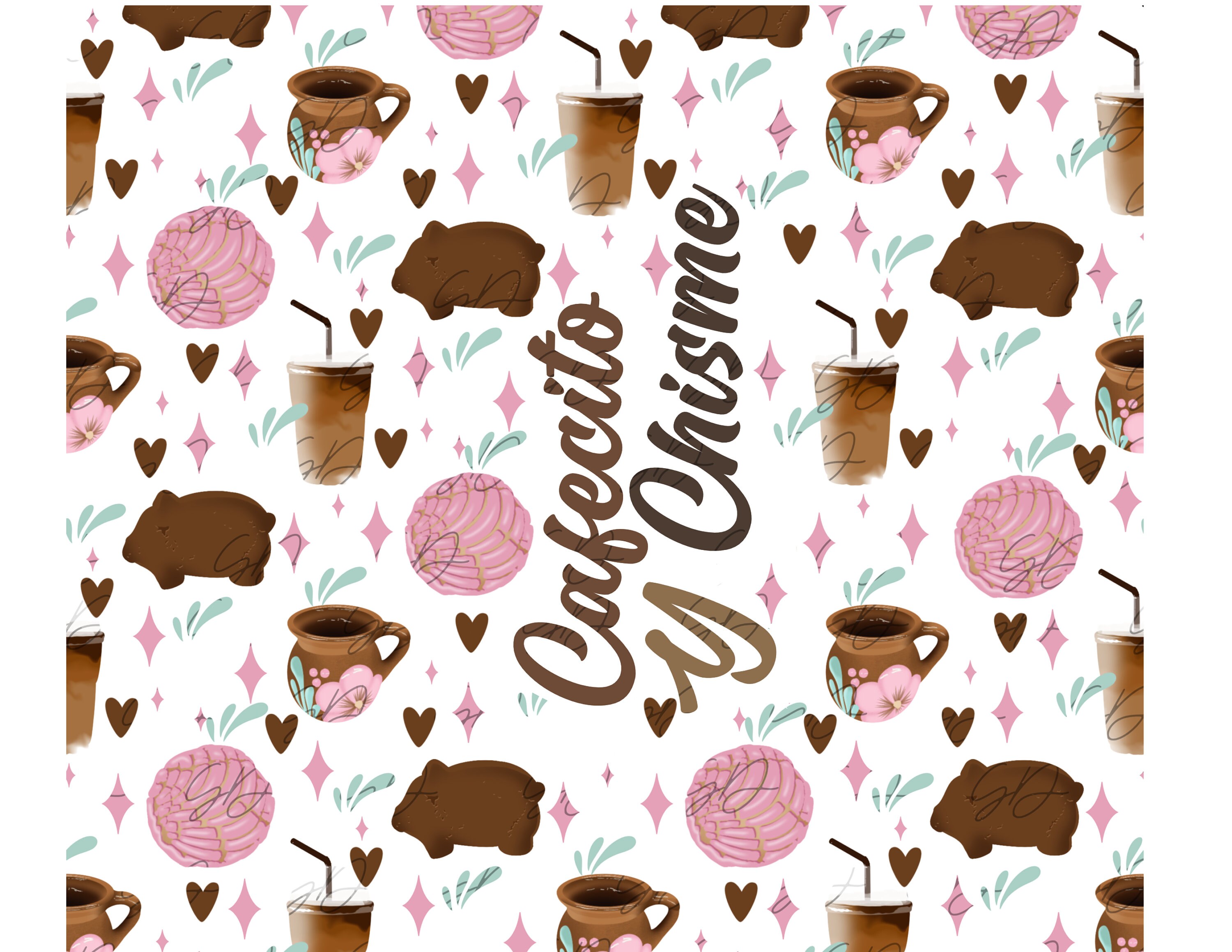 Concha Cafe 20 Oz Straight Tumbler PNG - Etsy