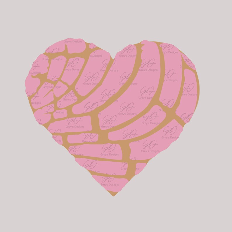 Heart Concha PNG - Etsy