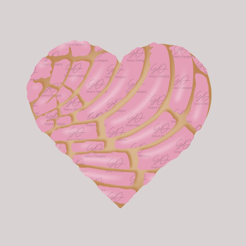 Heart Concha PNG - Etsy