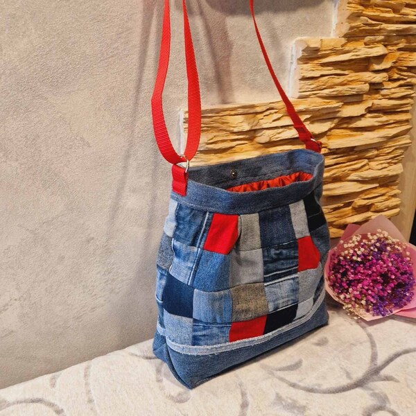 Denim Handbag - Etsy