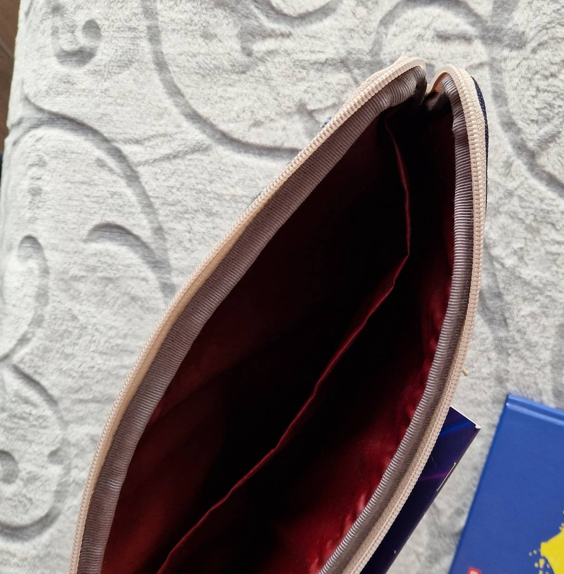 Patchwork Denim Tablet Sleeve, Travel Document Holder, Jeans Computer ...