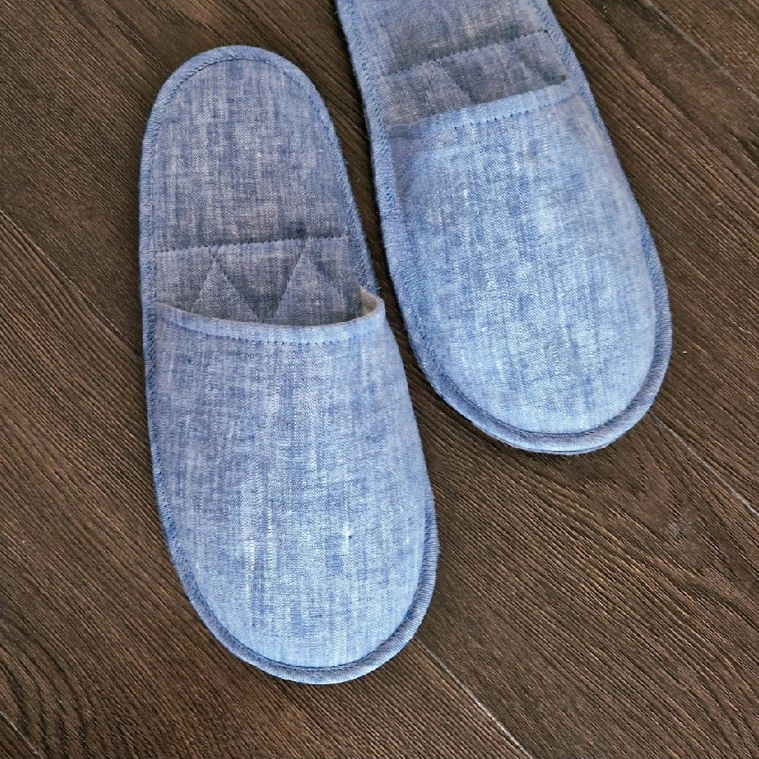 Linen Slippers for Men, Slippers With a Soft Sole That Won’t Scratch ...