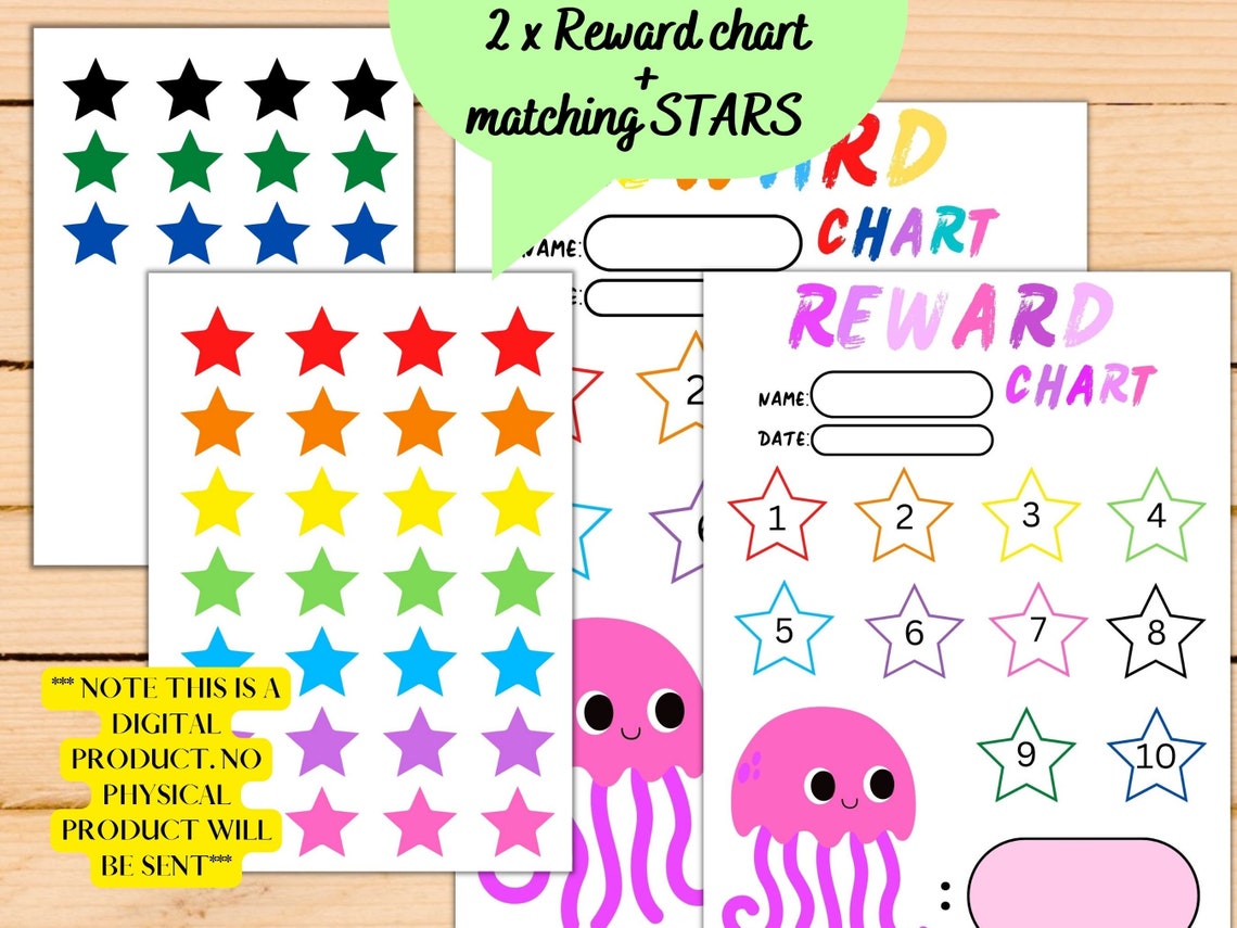 Potty Training Chart,animal Reward Chart for Toddlers,preschooler's ...