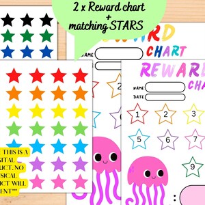 Potty Training Chart,animal Reward Chart for Toddlers,preschooler's ...