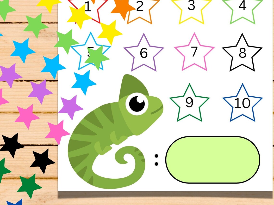 Star Chart for Kids, Potty Training Chart, Animal Reward Chart for ...