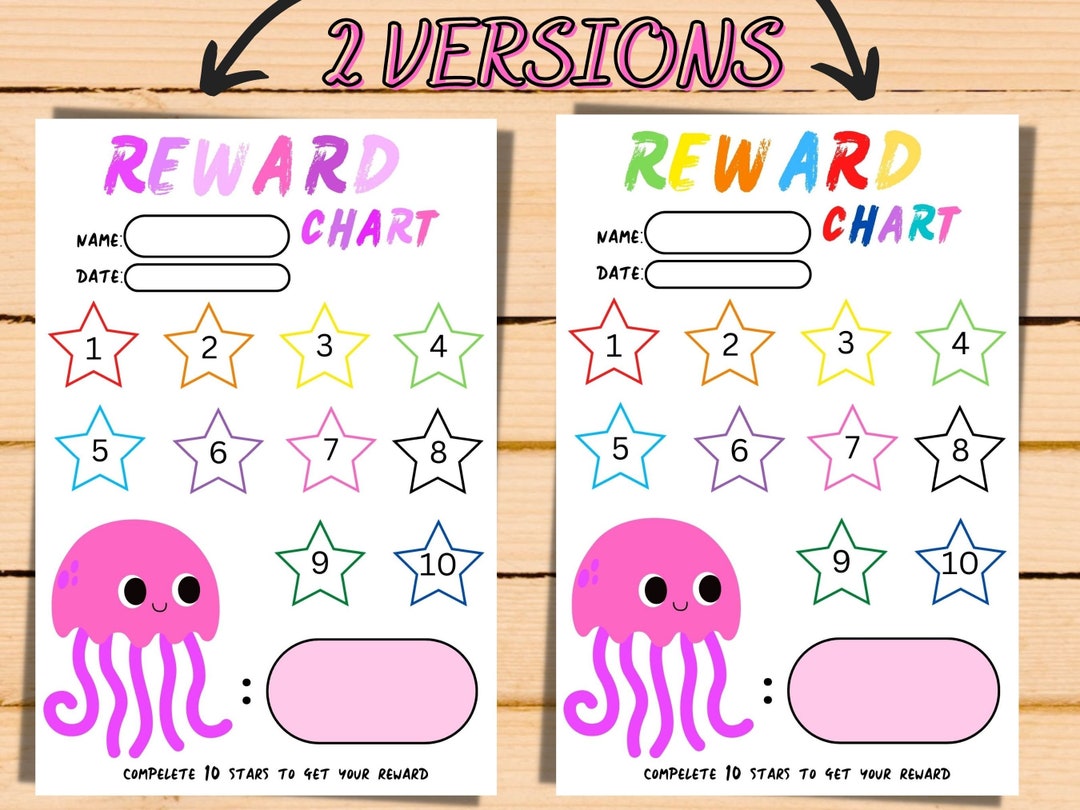 Potty Training Chart,animal Reward Chart for Toddlers,preschooler's ...