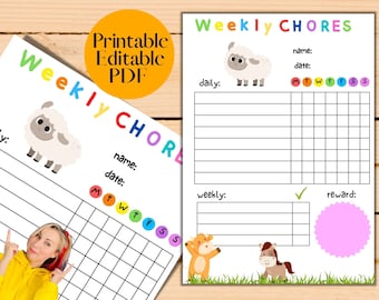 Farm Chore Chart Printable - Etsy