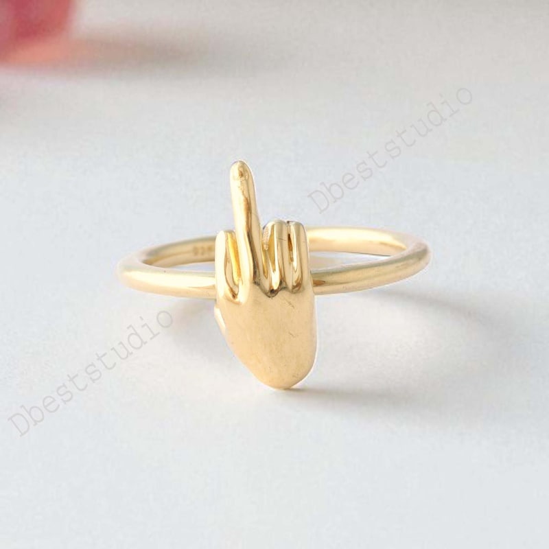 Middle Finger Ring - Etsy