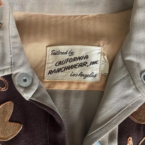 1950s Vintage California Ranchwear Women's Western Shirt/ Tan and Brown ...