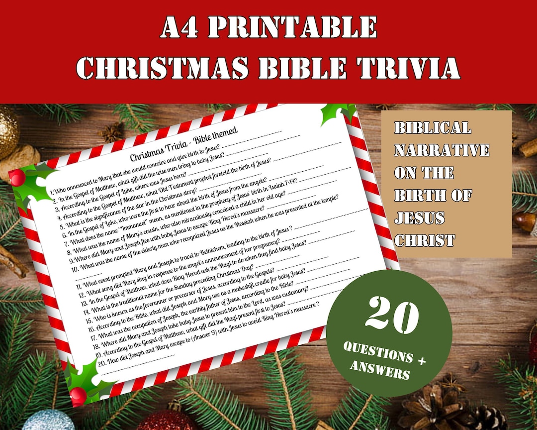 Bible Trivia - Christmas Christian Games, Printable Bible Verse Trivia ...