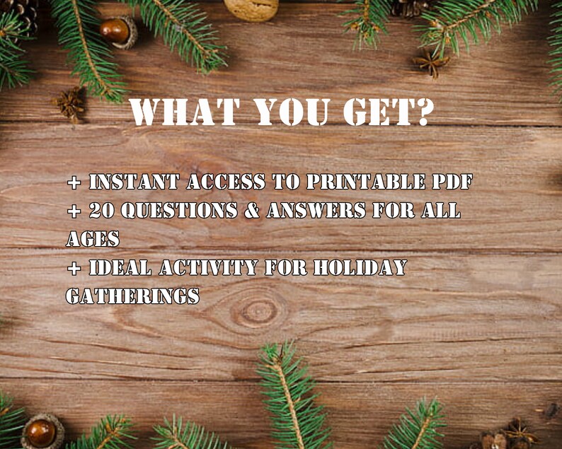 Christmas Trivia - Printable Game for Trivia Questions Night | Fun ...