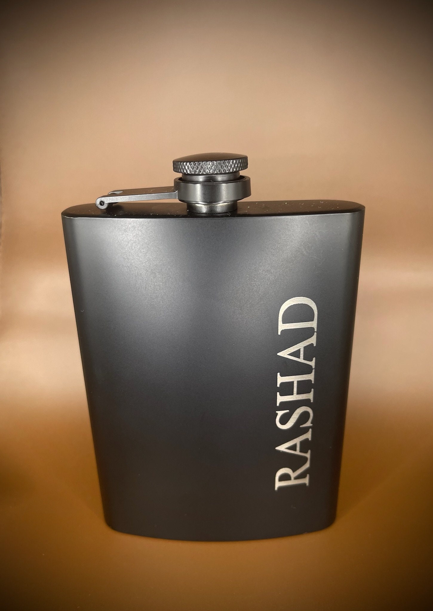 Personalized Matte Black Flask With Funnel Groomsman Gift - Etsy