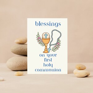 First Communion Card, PRINTABLE, Download, US LETTER Pdf, Png, A4 Pdf ...