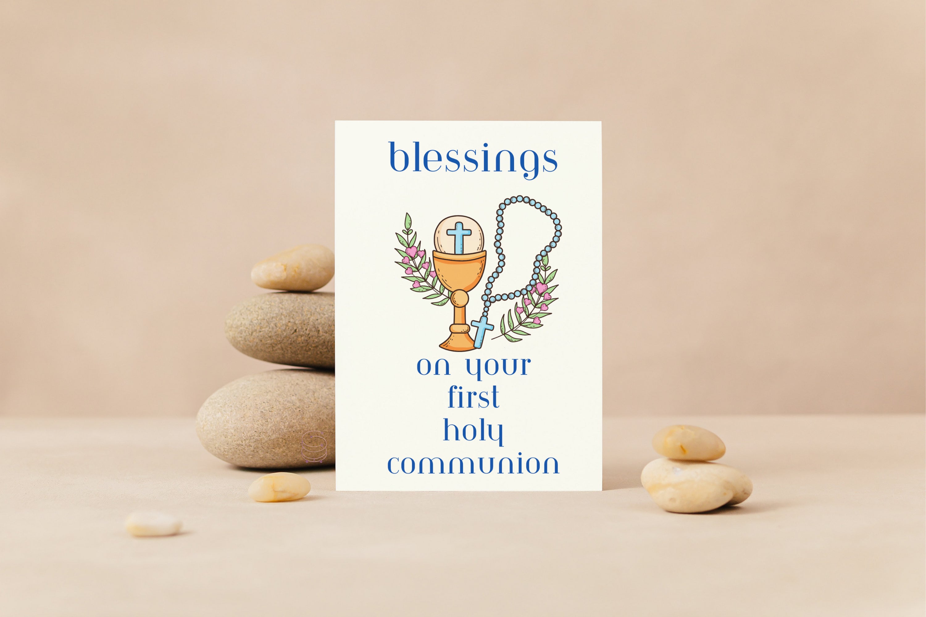 First Communion Card, PRINTABLE, Download, US LETTER Pdf, Png, A4 Pdf ...
