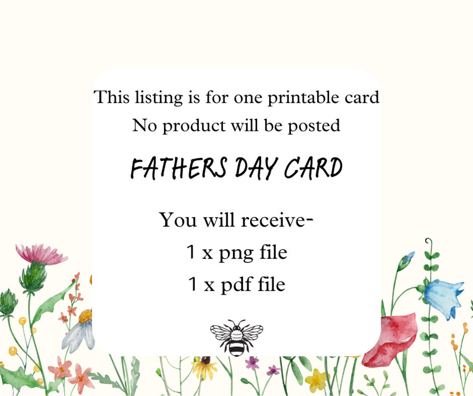 Fathers Day Card, PNG, A4 & Us Letter Pdfs, PRINTABLE Dad Card, Instant ...