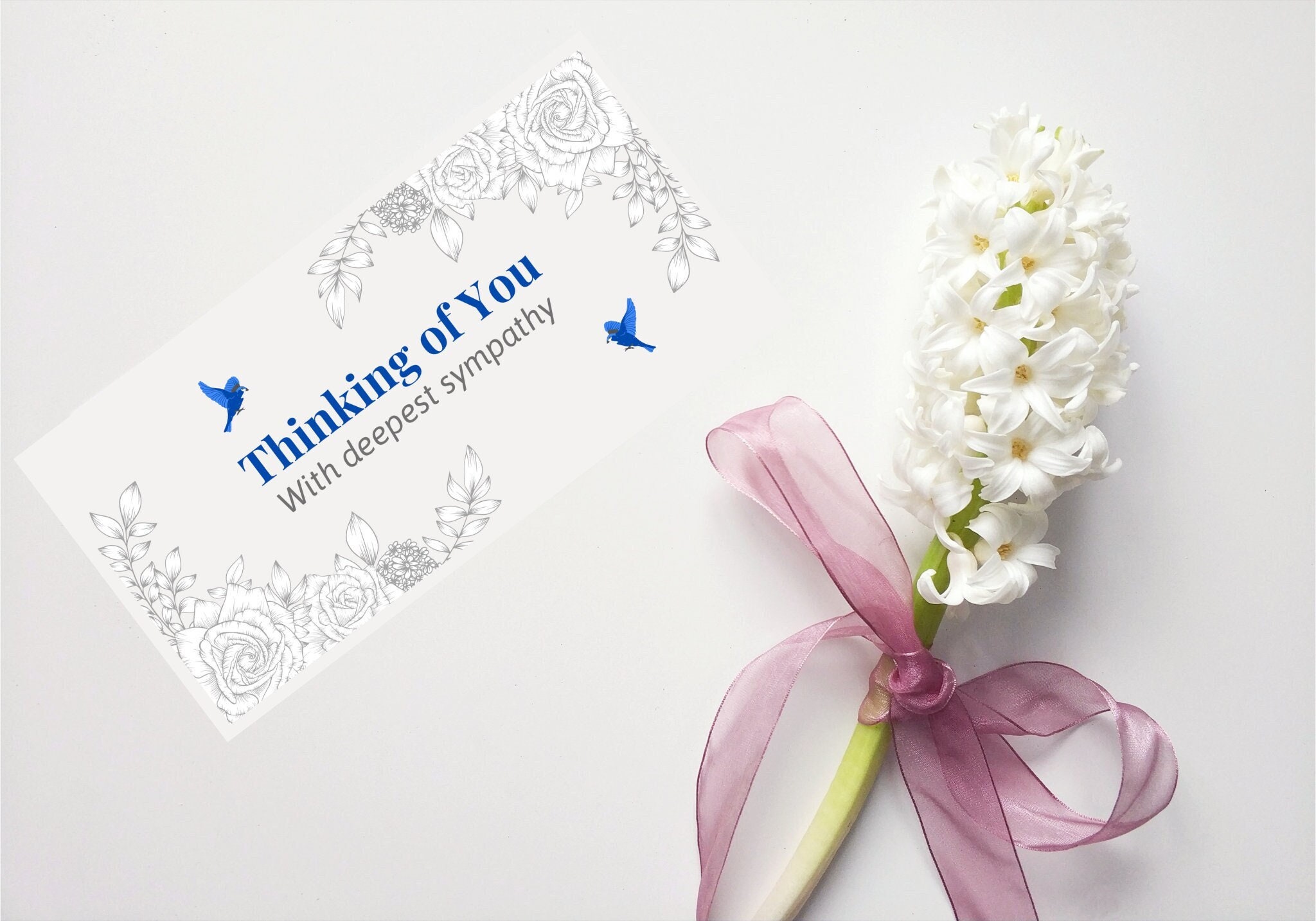 PRINTABLE With Sympathy Card, SYMPATHY Card & Envelope, Printable ...