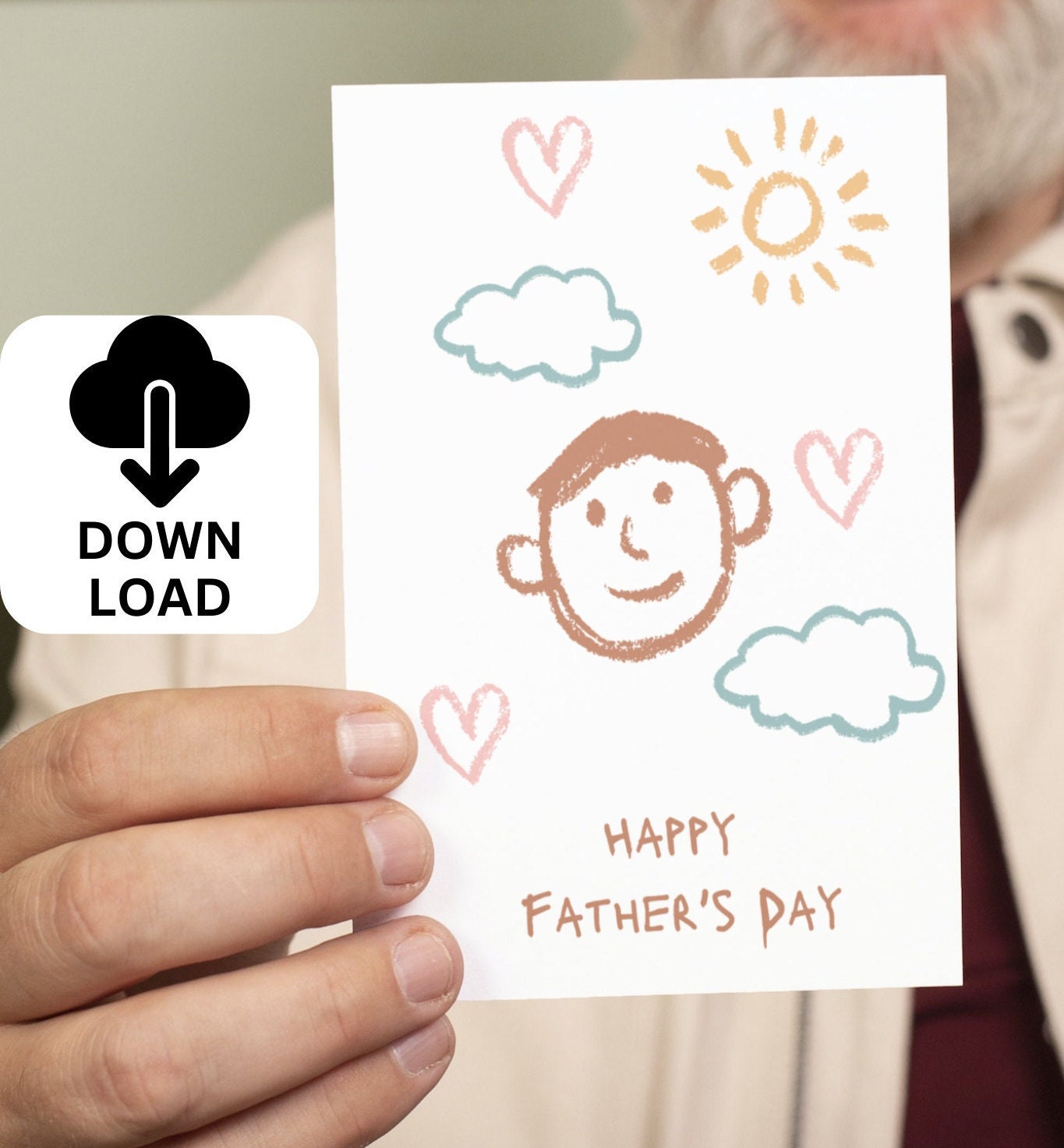 Fathers Day Card, PNG, A4 & Us Letter Pdfs, PRINTABLE Dad Card, Instant ...