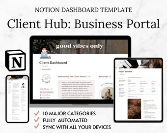 Notion Template Client Portal, Client Dashboard Project Tracker, Client Onboarding, Notion ...