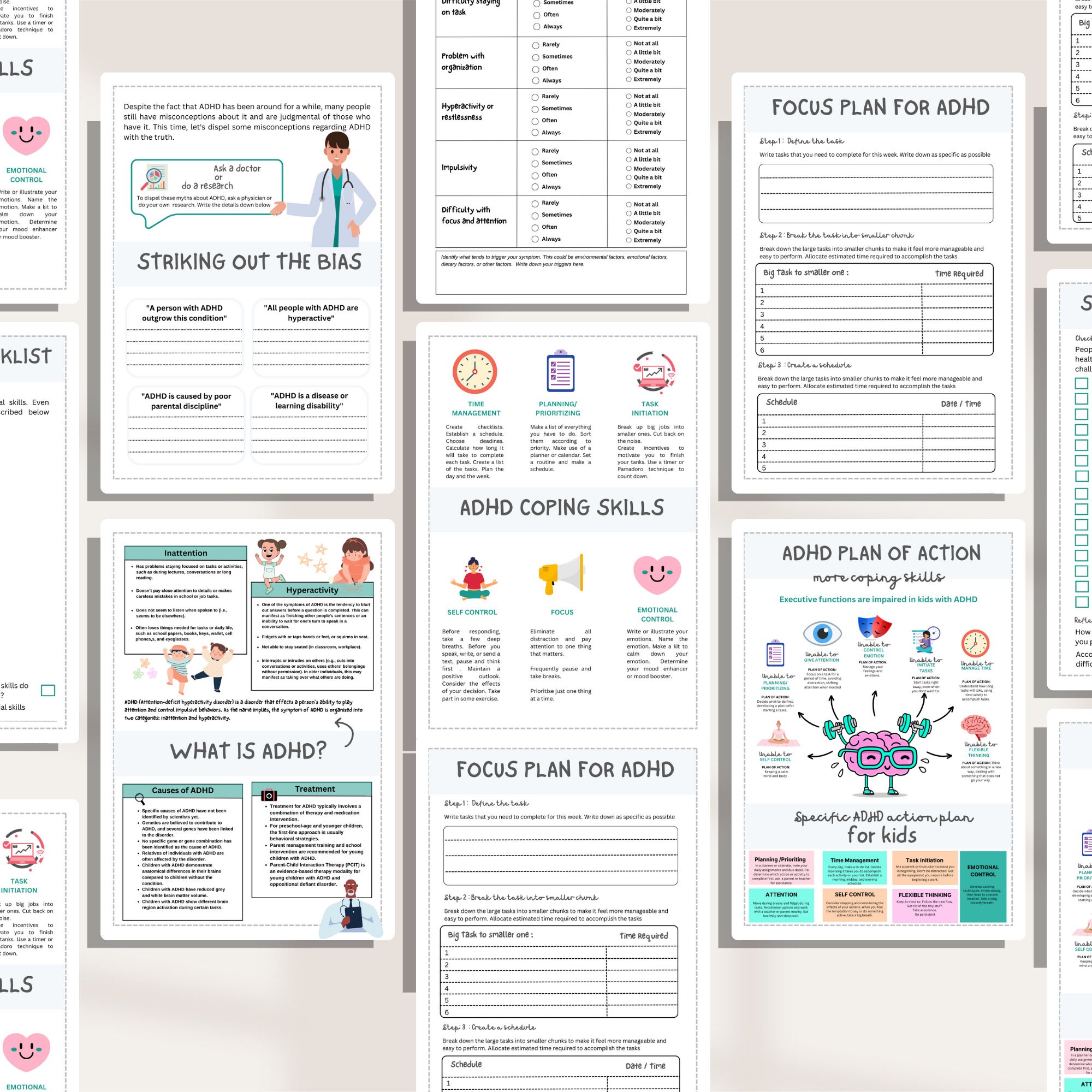 Workbook ADHD Motivation Canva Template | Printable Coaching Content ...
