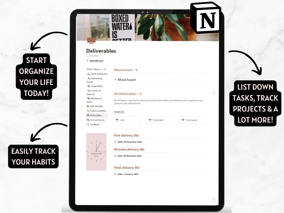 Notion Template Client Portal, Client Dashboard Project Tracker, Client ...