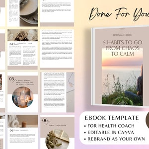 Ebook Template Canva | 5 Habits to Go From Chaos to Calm Book ...