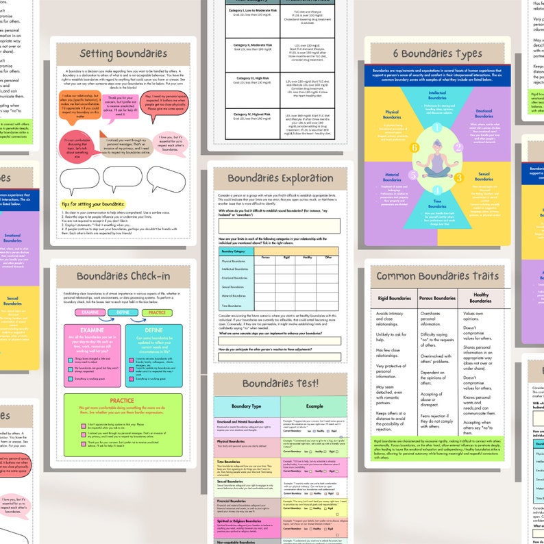 Setting Boundaries Workbook Motivation Canva Template | Printable ...