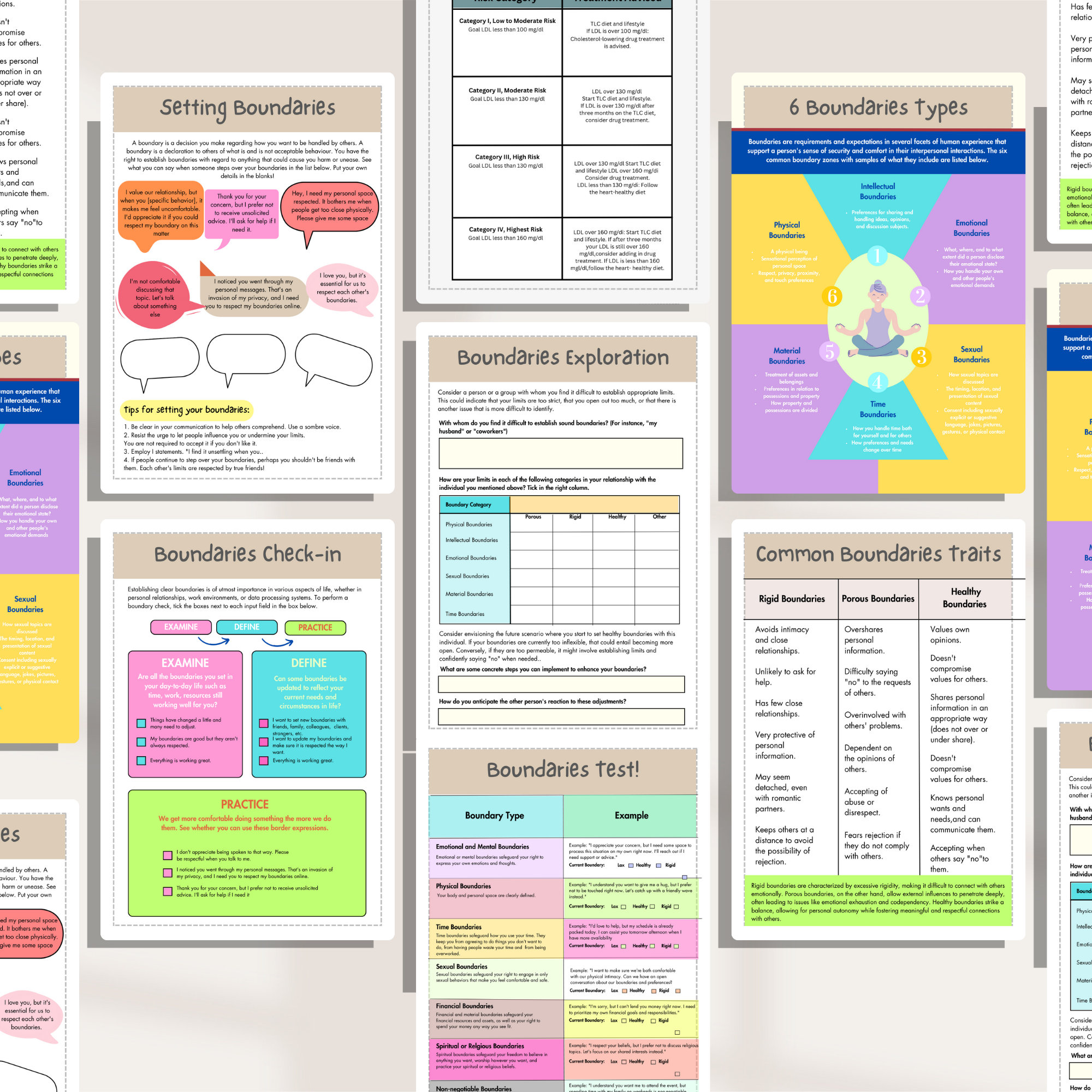 Setting Boundaries Workbook Motivation Canva Template Printable ...