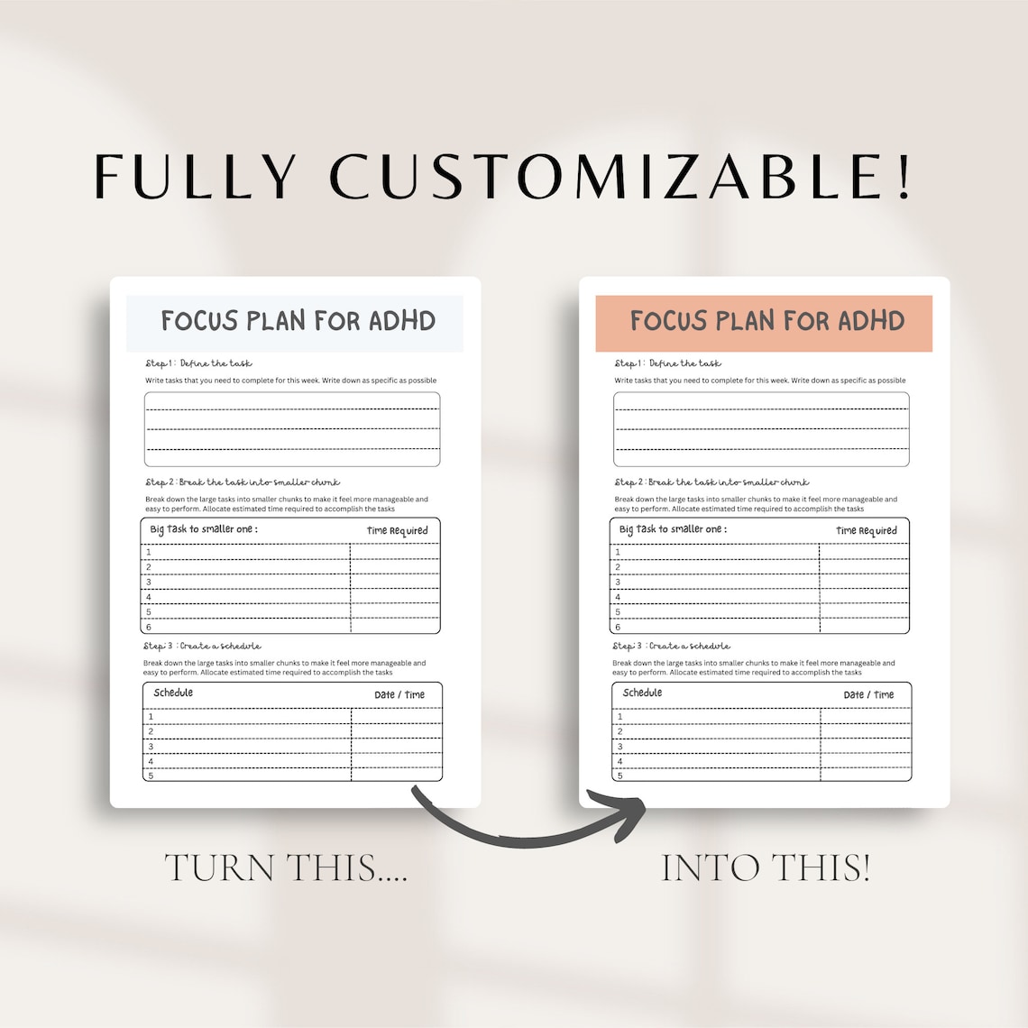 Workbook ADHD Motivation Canva Template Printable Coaching Content ...