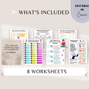Stress Free Workbook Motivation Canva Template | Printable Coaching ...
