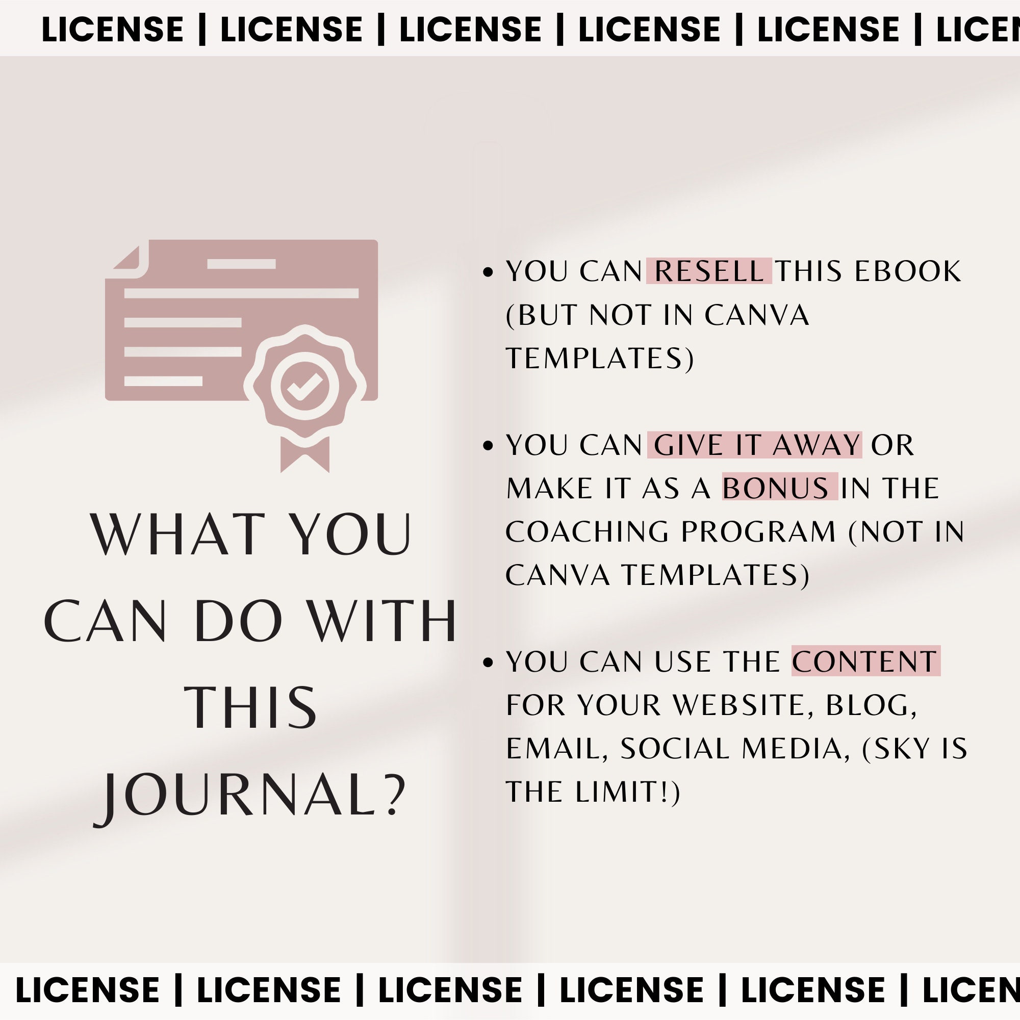 Journal Dream Body Motivation Canva Template Printable Journal Coaching ...