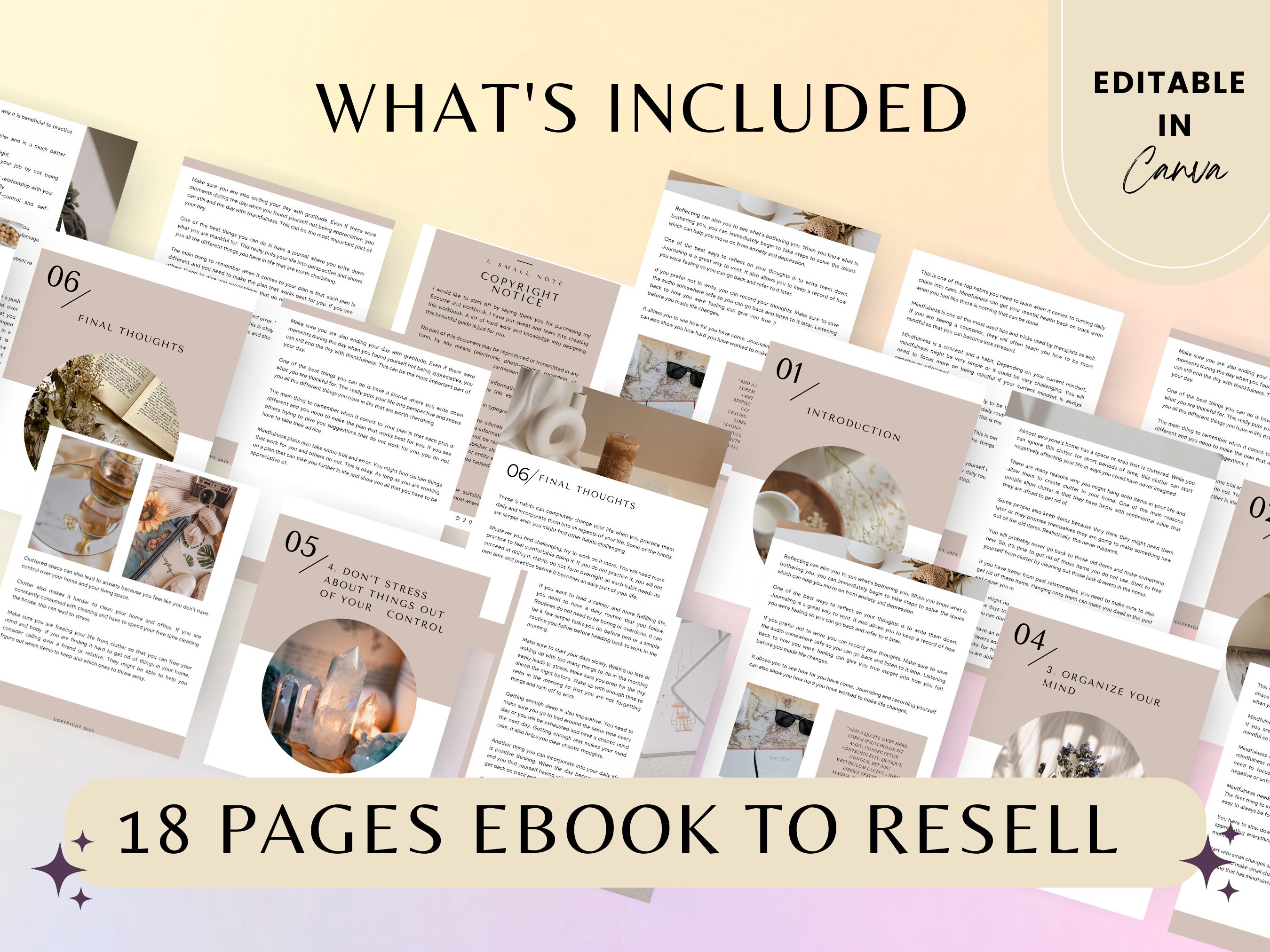 Ebook Template Canva 5 Habits to Go From Chaos to Calm Book Motivation ...