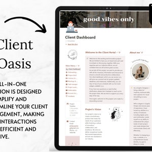 Notion Template Client Portal, Client Dashboard Project Tracker, Client ...