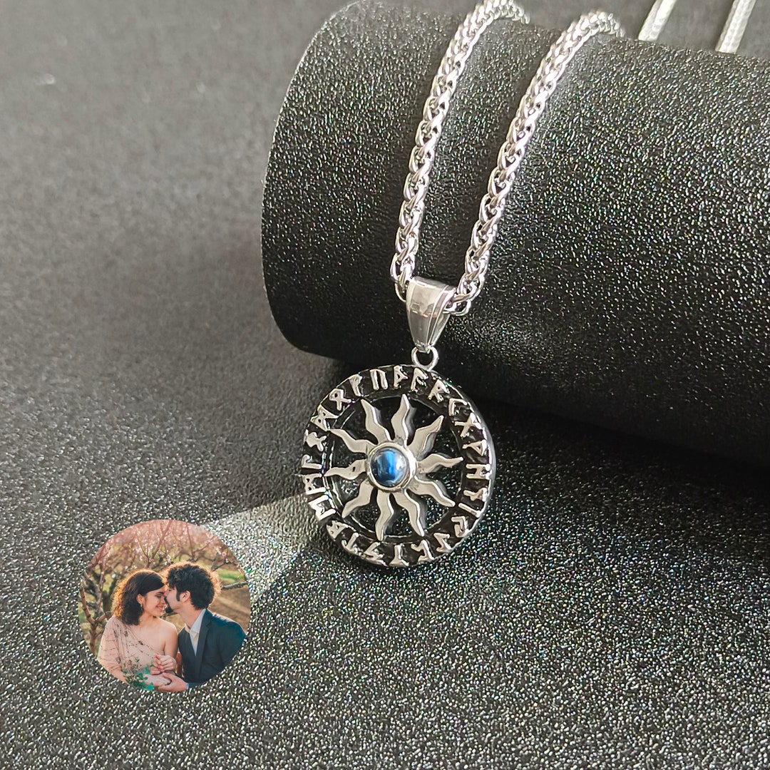 Personalized Men's Necklace • Custom Photo Projection Necklace ...