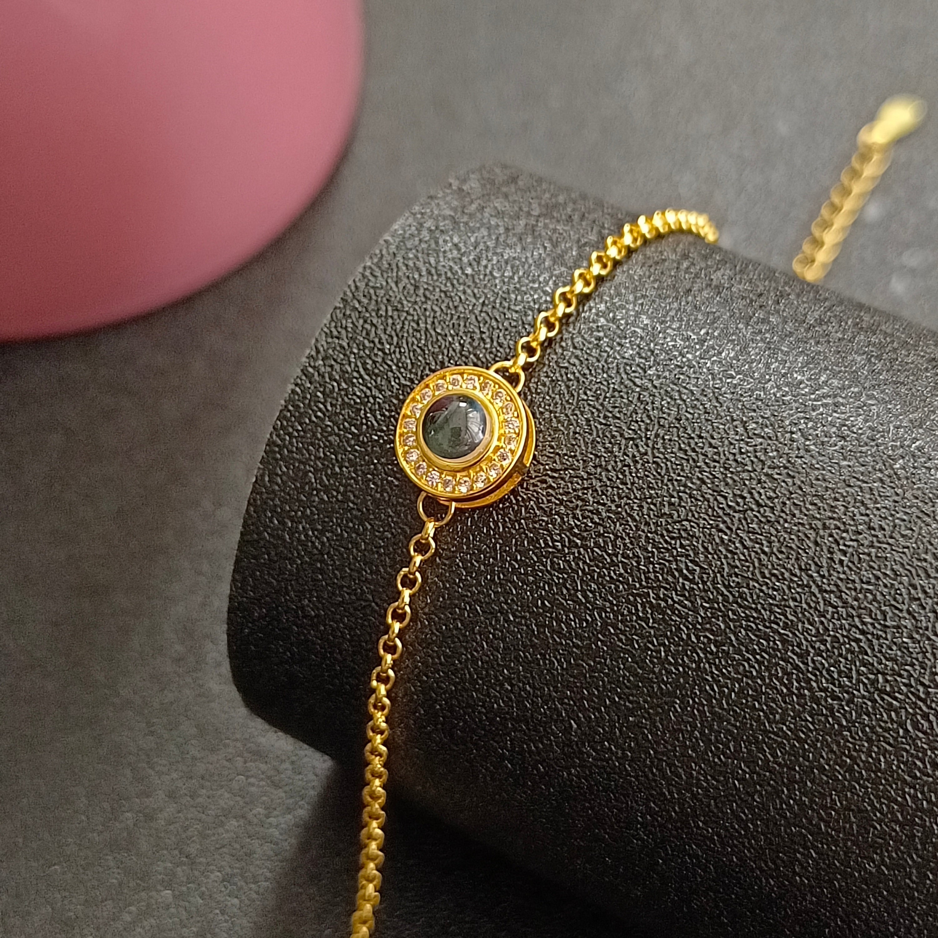 Custom Photo Projection Bracelet Circle Photo Bracelet Personalized ...