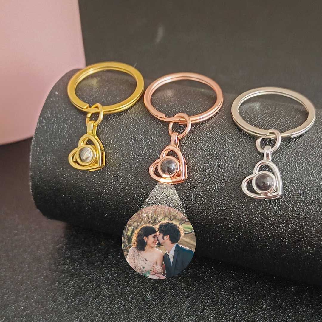 Personalized Photo Projection Keychains • Picture Inside Keychains ...